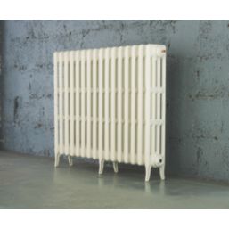 Arroll 760mm x 994mm 4961BTU White Cast Iron 4 Column Radiator - Screwfix