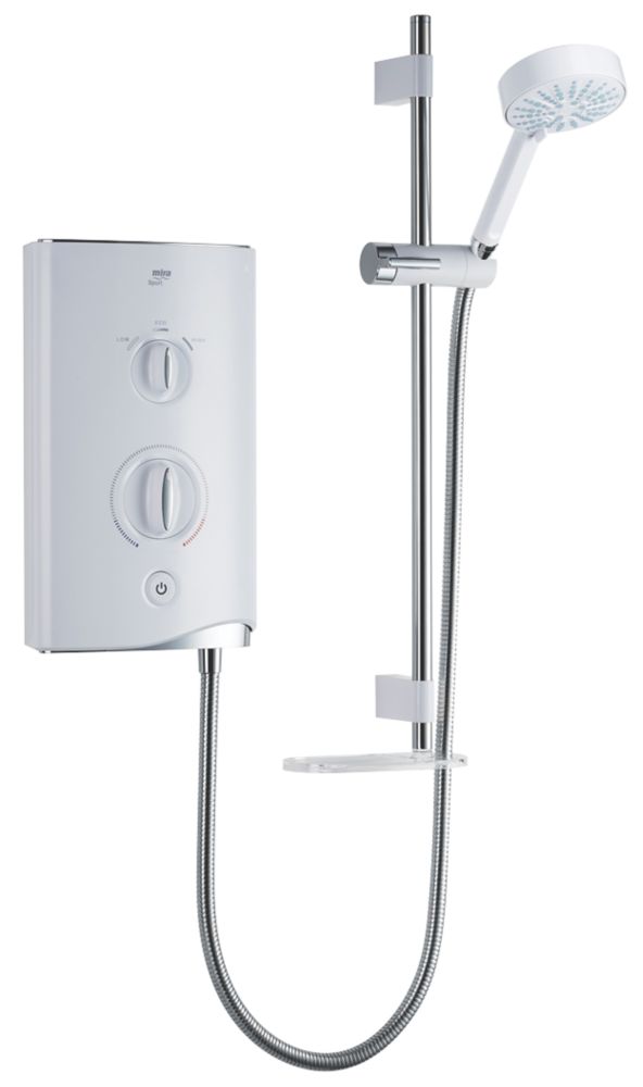 Mira Sport White / Chrome 10.8kW Electric Shower | Showers | Screwfix.com