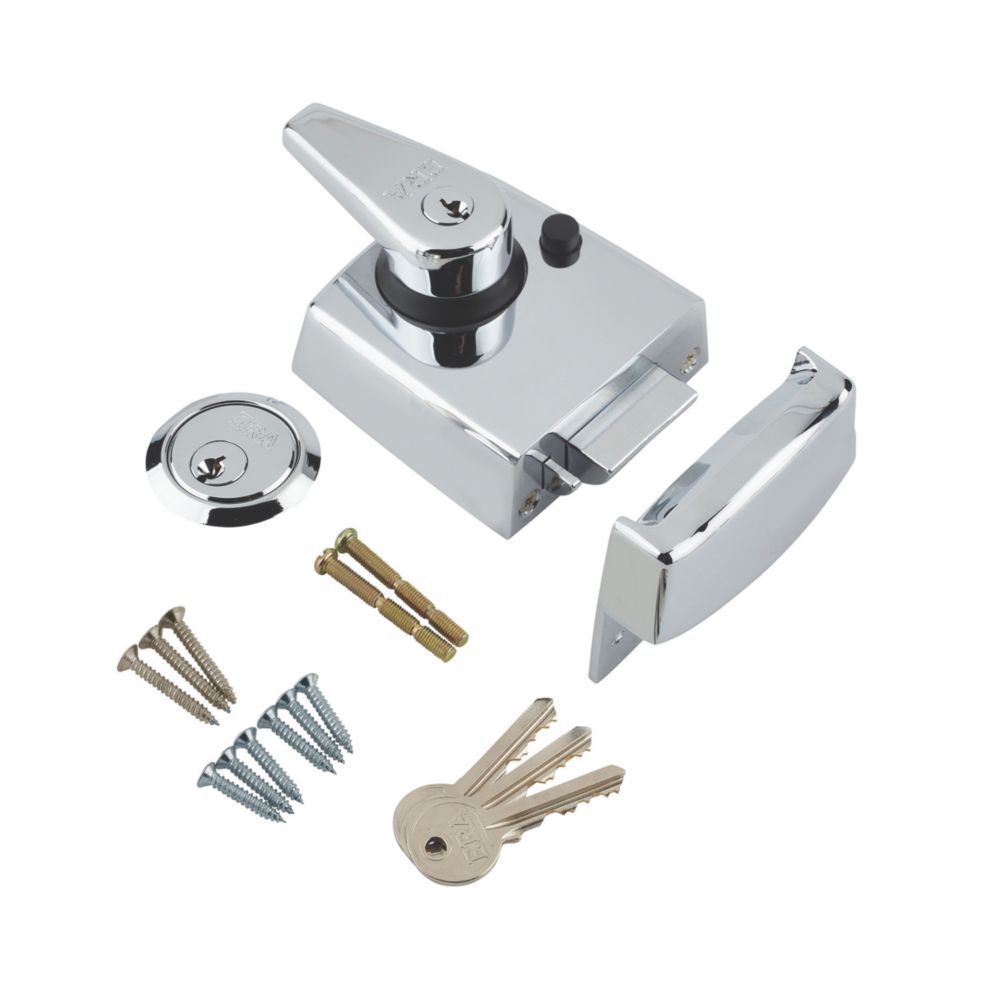 ERA 193-37-1 Double Locking Night Latch Polished Chrome 60mm Backset ...