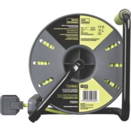 Masterplug PRO-XT 13A 4-Gang 50m Large Cable Reel 240V - Screwfix