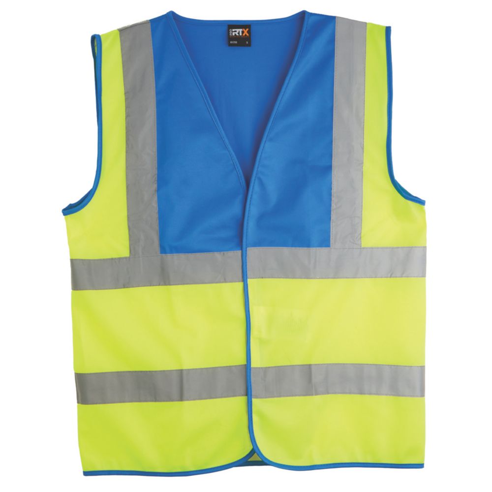 Pro RTX High Visibilty Waistcoat Yellow / Royal Blue Large 44" Chest ...