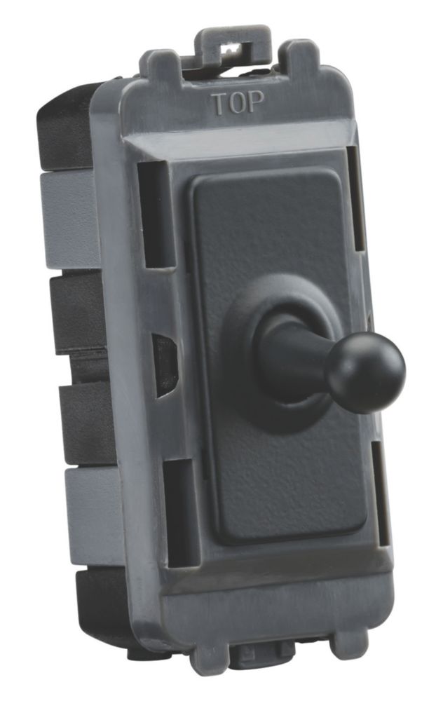 Knightsbridge 20AX Grid Intermediate Toggle Switch Anthracite - Screwfix