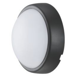 Luceco Eco Mini Outdoor Round LED Bulkhead Black/White 5.5W 450lm ...
