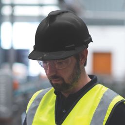 Site Safety Helmet Black - Screwfix