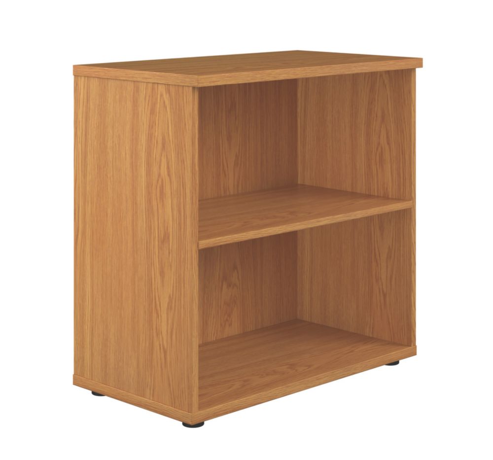 TC Group 1-Shelf Bookcase Nova Oak 800mm x 730mm - Screwfix