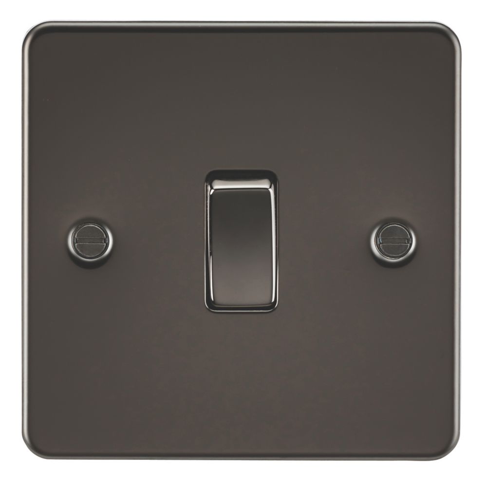 Knightsbridge 20A 1-Gang DP Control Switch Gunmetal - Screwfix