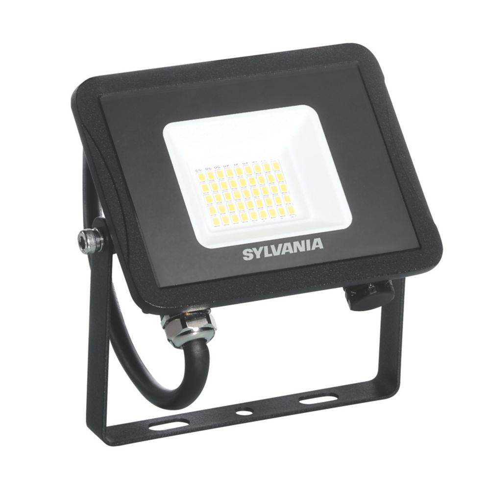 Sylvania Sylflood Indoor & Outdoor LED Flood Light Black 26W 3000lm ...