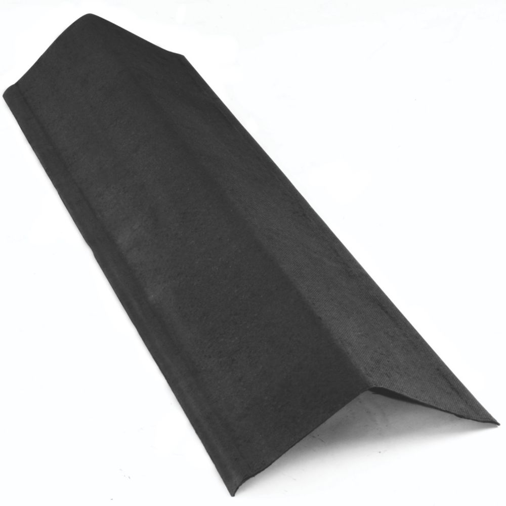 Onduline Black Corrugated Bitumen Edge Piece 1000mm x 410mm - Screwfix
