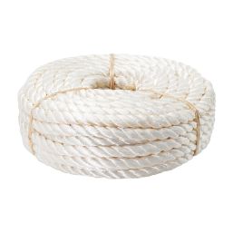 Essentials Twisted Rope White 12mm x 20m - Screwfix