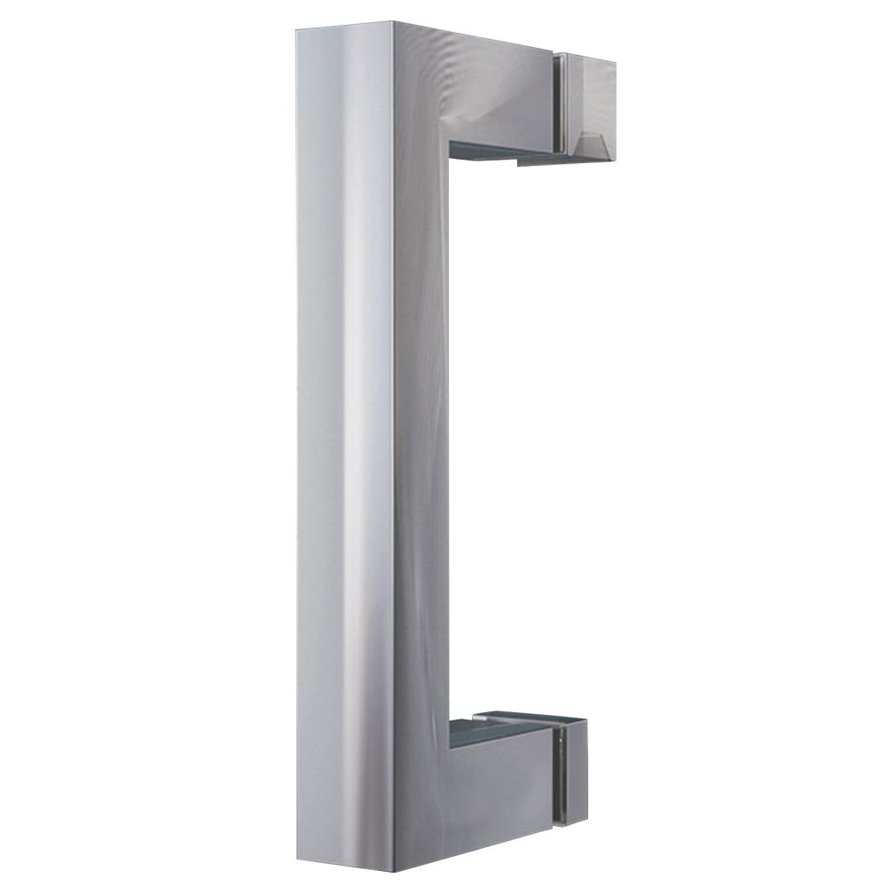 Aqualux Edge 8 Square Shower Door Bar Chrome 130mm Single - Screwfix