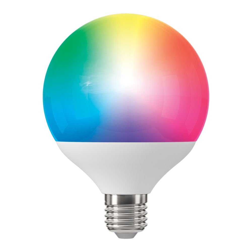 LAP Myko E27 Globe RGB & White LED Smart Light Bulb 13.8W 1521lm - Screwfix