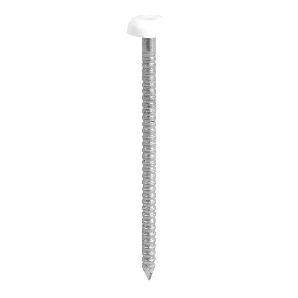 Timco Polymer-Headed Pins White 6.4mm x 30mm 0.22kg Pack - Screwfix
