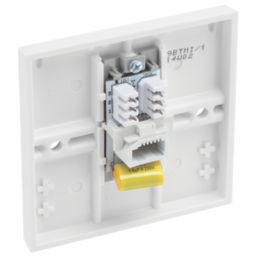 British General 900 Series 1-Gang Master Telephone Socket White - Screwfix
