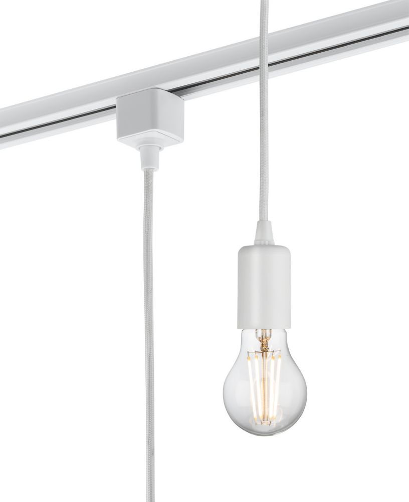 Knightsbridge Contemporary 1-Circuit Pendant for Track Lighting White ...
