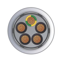 Time 5-Core SY Transparent 1.5mm² Screened Control Cable 1m Coil - Screwfix