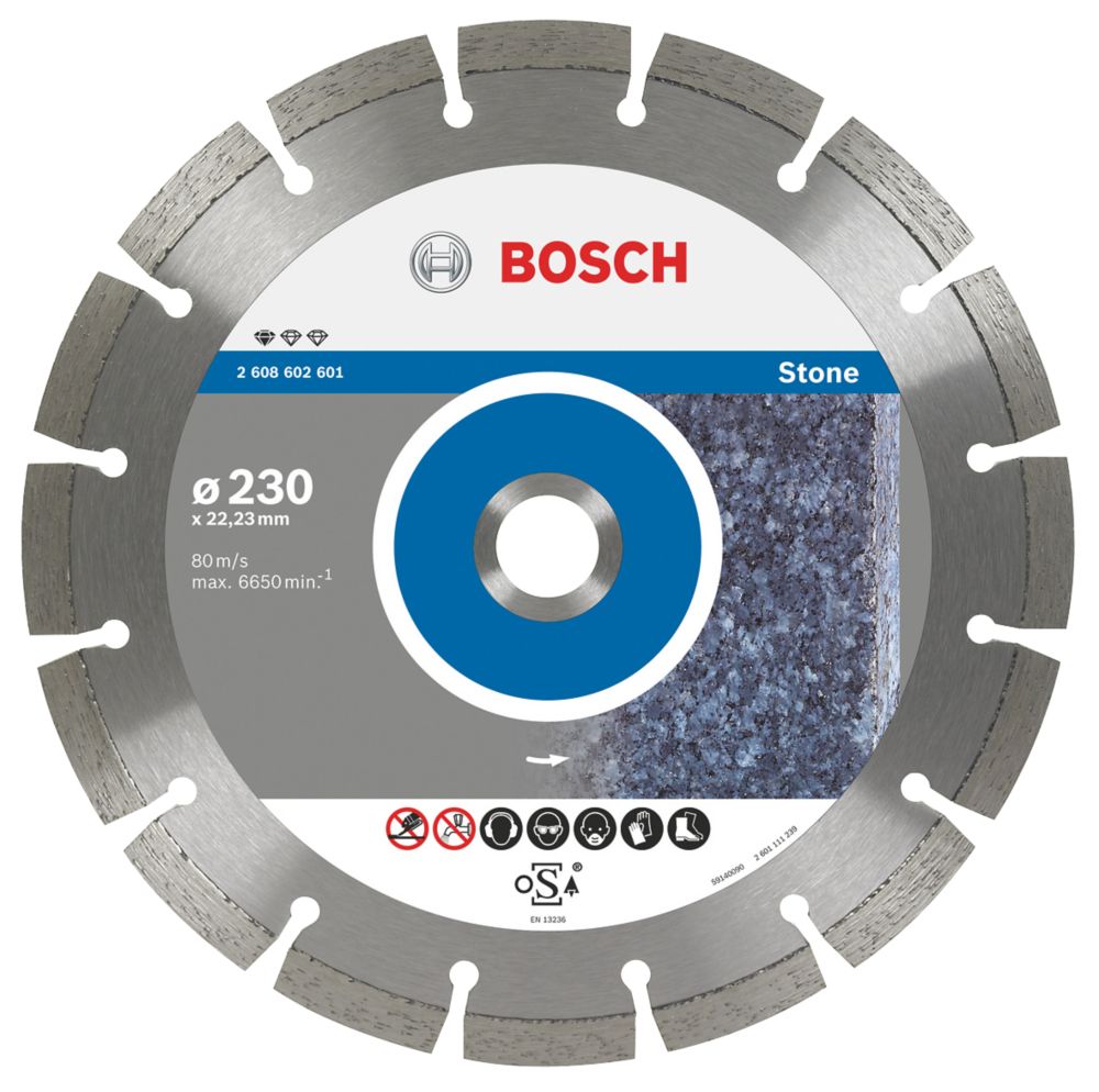 Bosch Multi-Material Diamond Disc 230mm x 22.23mm - Screwfix