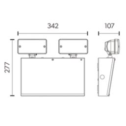 4lite Non-Maintained Emergency LED Twin Spotlight White 3.5W 406lm ...