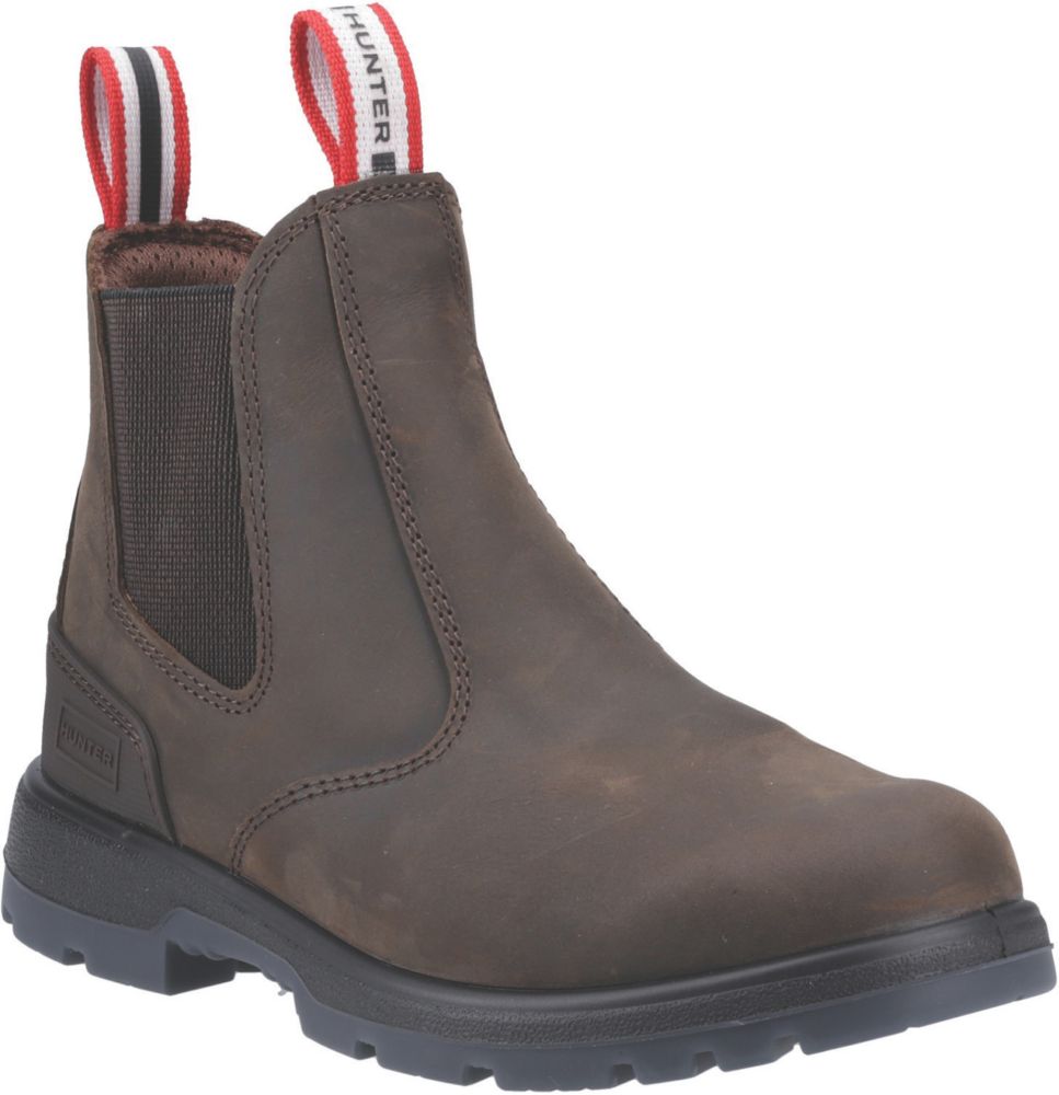 Hunter Size 3 Womens Brown Slip-On Occupational Work Boots - Screwfix