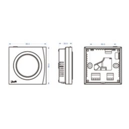 Danfoss RET2001 1-Channel Wired Electronic Room Thermostat - Screwfix