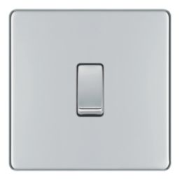 LAP 20A 16AX 1-Gang 2-Way Light Switch Polished Chrome - Screwfix
