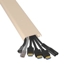 D-Line PVC Magnolia TV Cable Cover 60mm x 15mm x 1m - Screwfix
