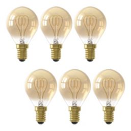 Calex Flex Gold E14 P45 LED Light Bulb 136lm 4W 6 Pack - Screwfix