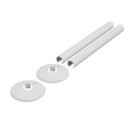 ETAL Enzo Radiator Pipe Covers and Collars Set White 16mm x 200mm 4 ...