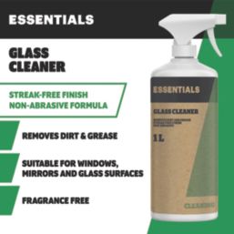 Essentials Streak-Free Glass Cleaner 1Ltr - Screwfix