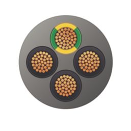 Time 4-Core YY Grey 0.75mm² Unscreened Control Cable 1m Coil - Screwfix