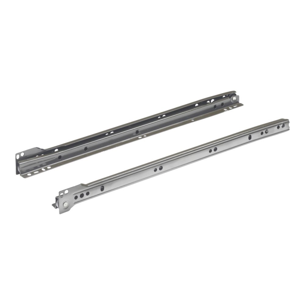 Essentials Steel Bottom Fix Self-Closing Roller Drawer Runners 500mm 2 ...
