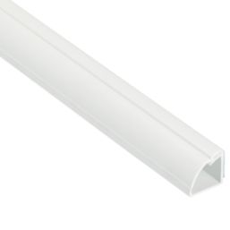 D-Line PVC White Quarter Round Trunking 22mm x 22mm x 2m 16 Pack - Screwfix