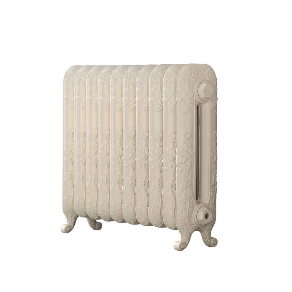Arroll 597mm x 684mm 2590BTU Cream Cast Iron 2 Column Radiator - Screwfix
