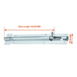 Smith & Locke Adjustable Barrel Gate Bolt Silver 250mm - Screwfix