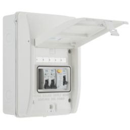 British General Fortress 5-Module 2-Way Populated Garage Consumer Unit ...