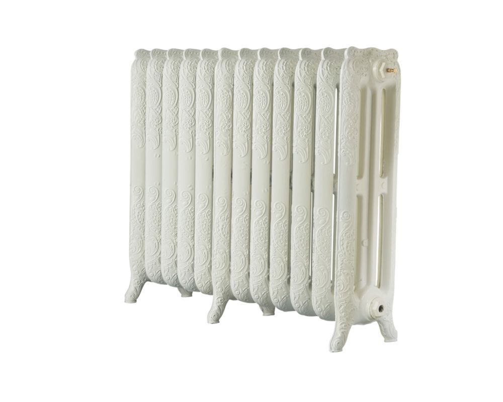Arroll 3-Column Cast Iron Radiator 760 x 994mm Cream | Cast Iron ...