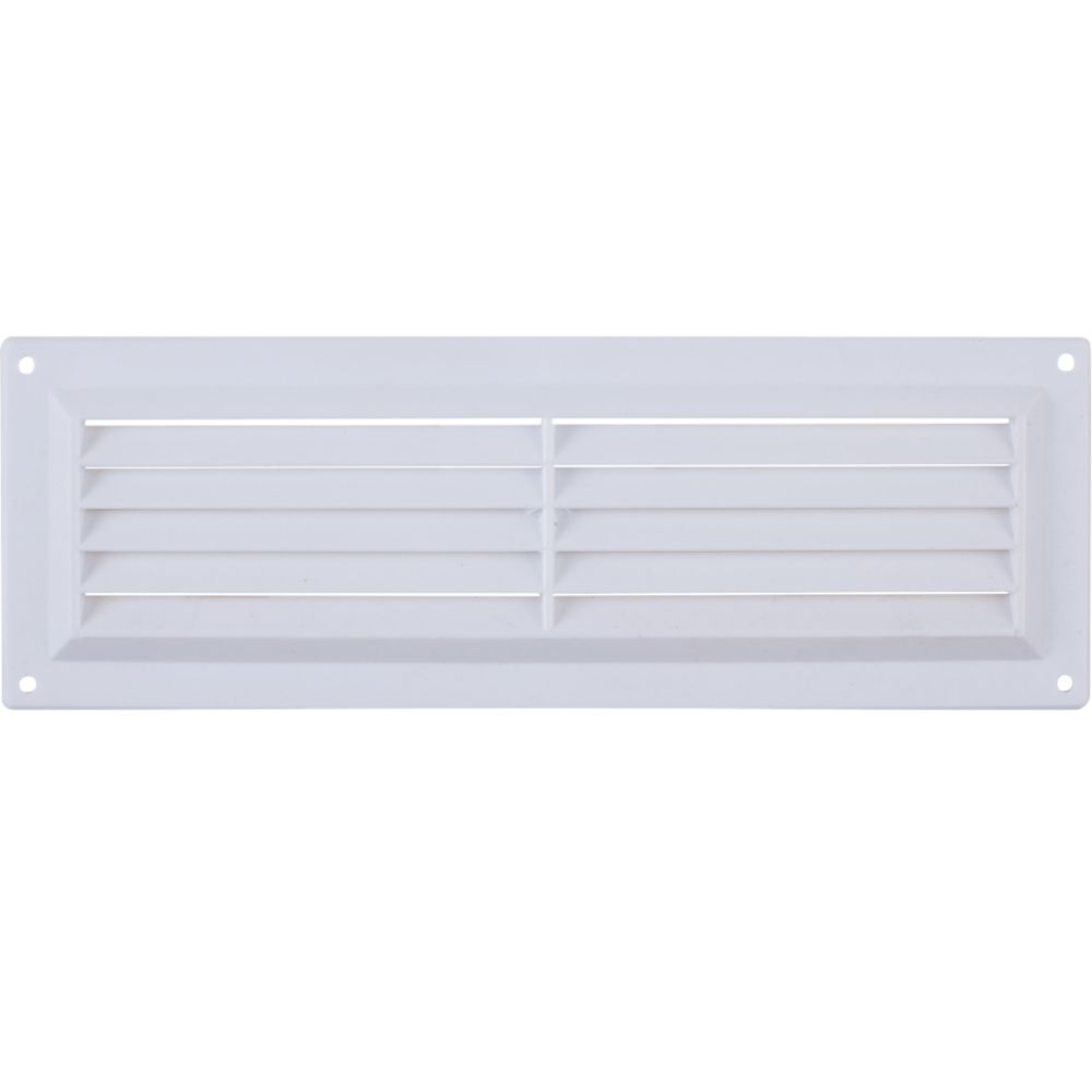 Map Vent Gas Louvre Vent White 229mm x 76mm - Screwfix