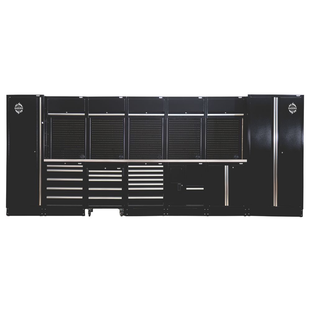 Bunker Black 25 Piece Modular Storage Set with 1 Bowl Stainless Steel ...