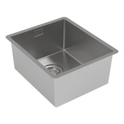 Carysil SR1014 1 Bowl Stainless Steel Kitchen Sink 380mm x 440mm - Screwfix
