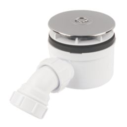 McAlpine Shower Trap Chrome Effect 90mm - Screwfix