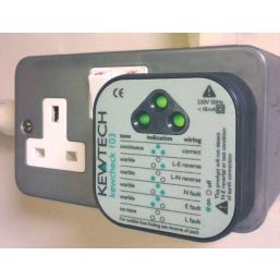Kewtech Kewcheck 103 13A Socket Tester 230V AC - Screwfix