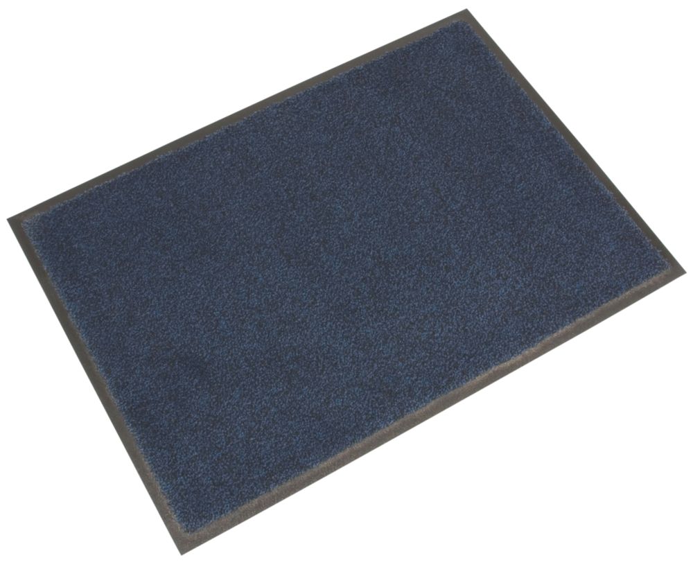 COBA COBAWash Entrance Mat Black/Blue 1.2m x 0.85m x 9mm - Screwfix