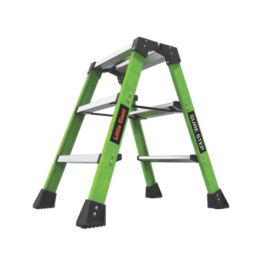 Little Giant Fibreglass 3 Step 0.66m Folding Step Stool With Platform ...