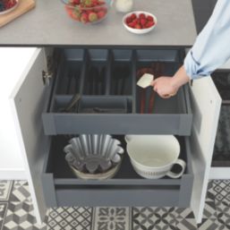 Essentials Soto Internal Drawer Front Matt Grey 600mm - Screwfix