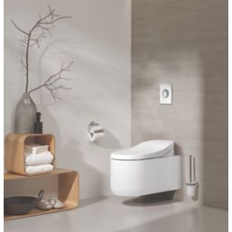 Grohe Start Cube Toilet Paper Holder with Cover Chrome - Screwfix