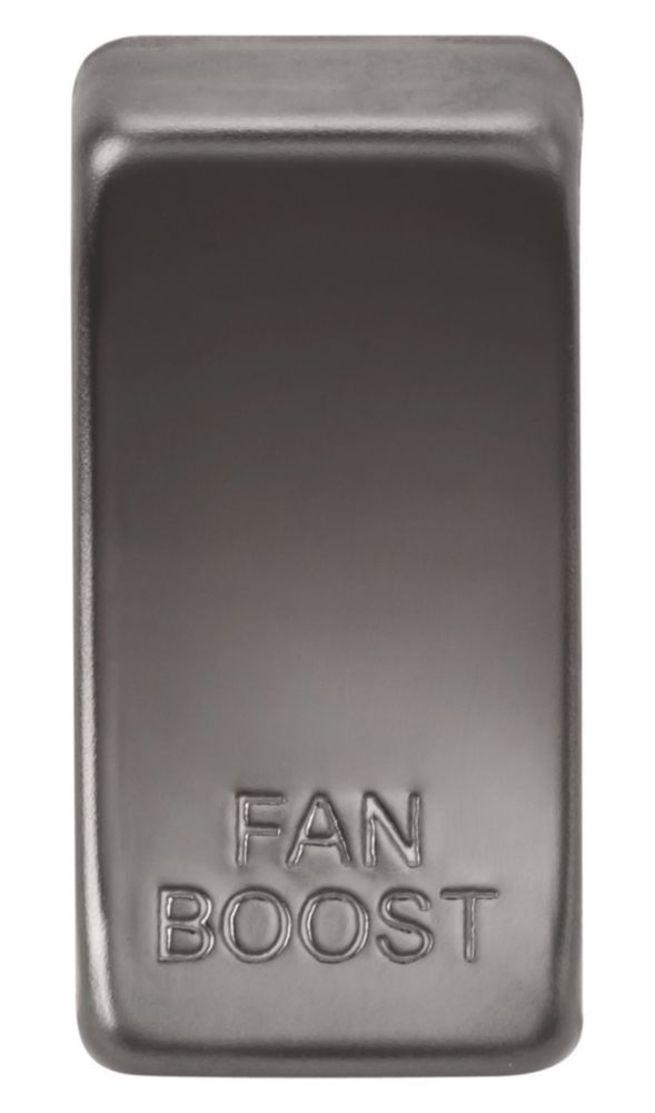 Knightsbridge 'FAN BOOST' Switch Cover Black Nickel - Screwfix