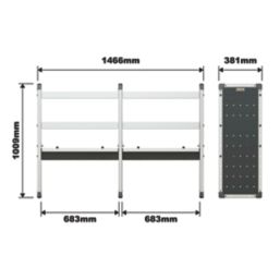 Van Guard Universal Trade Double Van Racking Unit (4 Straight & 2 ...