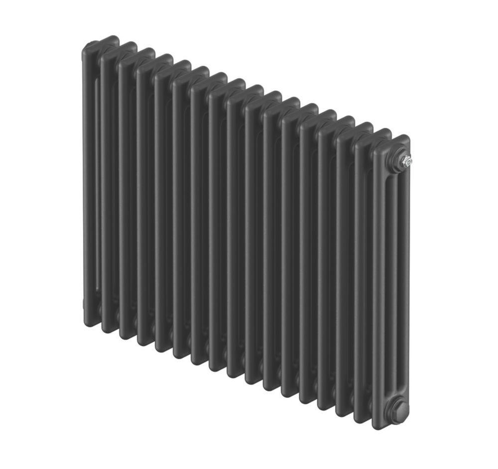 Acova 600mm x 812mm 3532BTU Anthracite Horizontal 3 Column Radiator ...