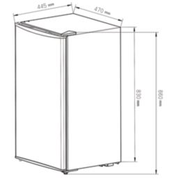Cooke & Lewis Freestanding Fridge White 472mm - Screwfix