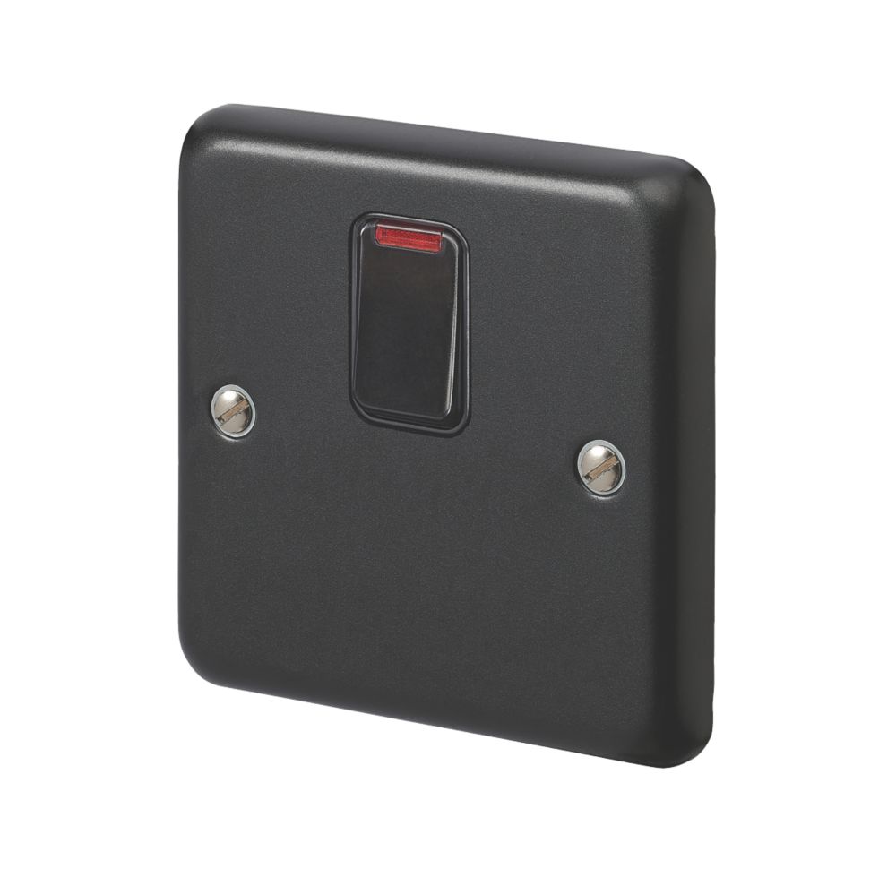 MK Contoura 20A 1-Gang DP Control Switch Black with Neon with Colour ... MK Contoura 20A 1-Gang DP Control Switch Black with Neon with Colour ...