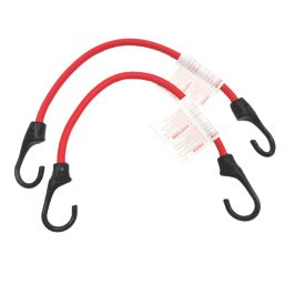Smith & Locke Heavy Duty Red Bungee Cords 400mm x 8mm 6 Pack - Screwfix